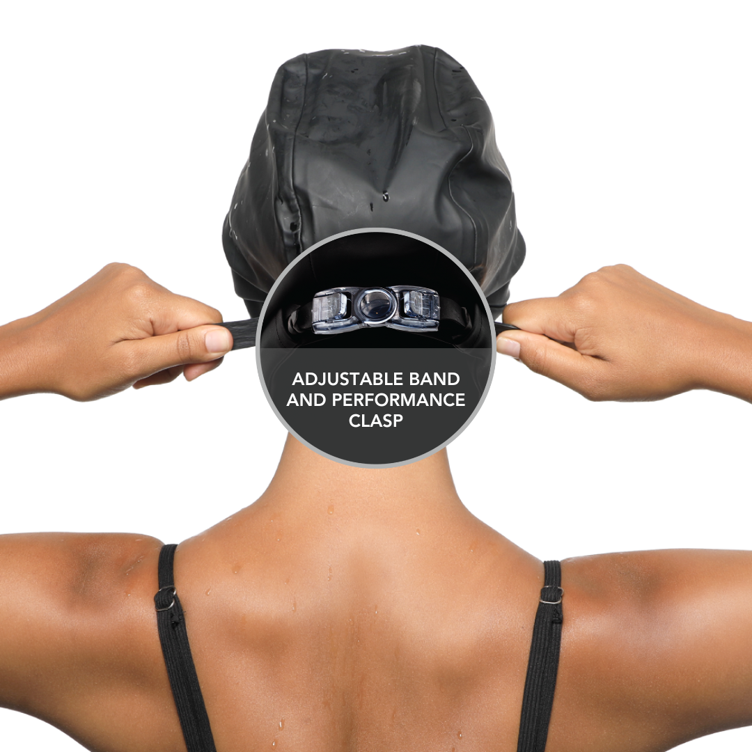 Hairbrella Satin-Lined Waterproof, Adjustable Swim Cap