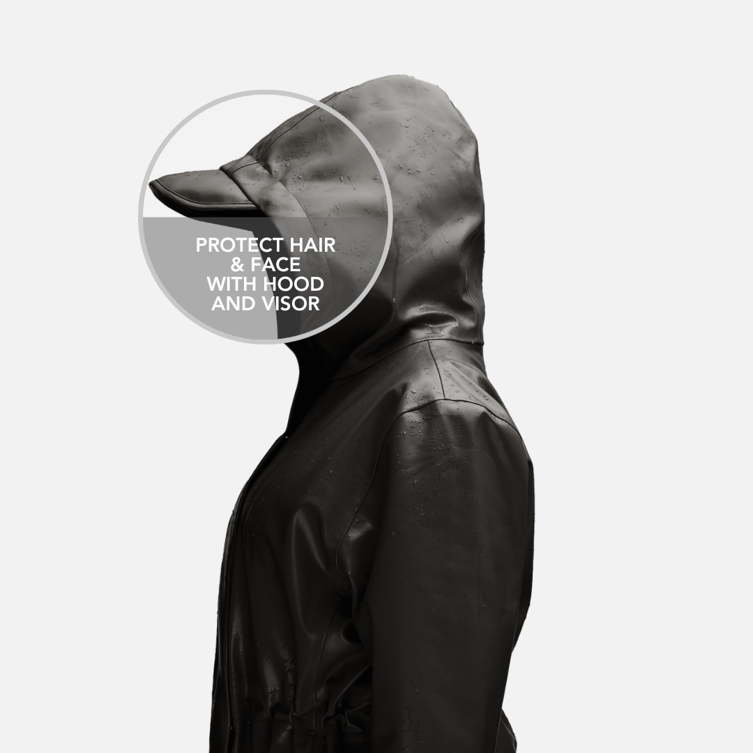 Rain Jacket, Waterproof, Satin-Lined Hood