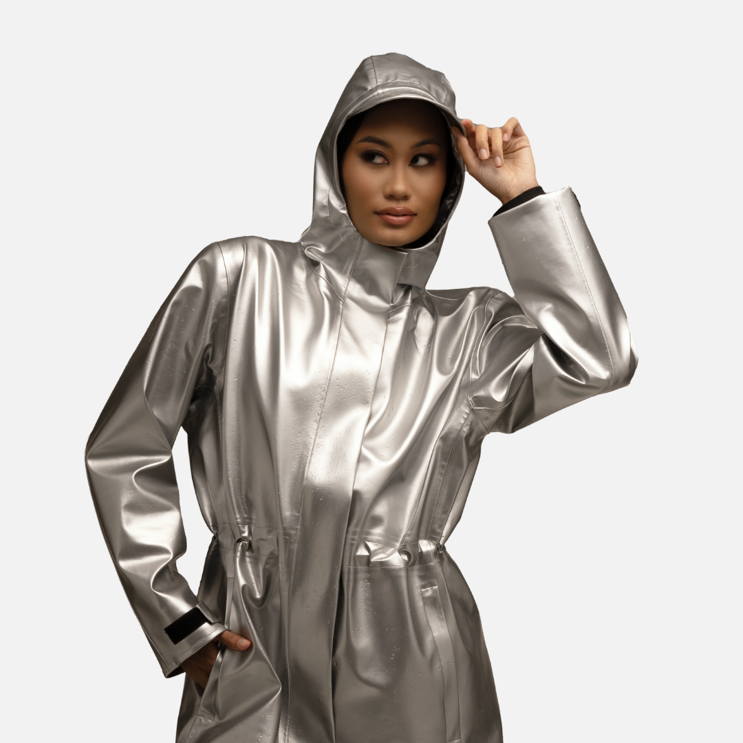 Rain Jacket, Waterproof, Satin-Lined Hood