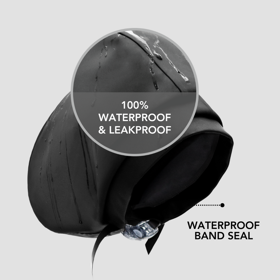 Hairbrella Satin-Lined Waterproof, Adjustable Men's Swim Cap