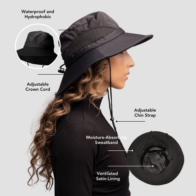 Women's Rain Hats | Waterproof Satin-Lined Cap | Rain hat | Hairbrella