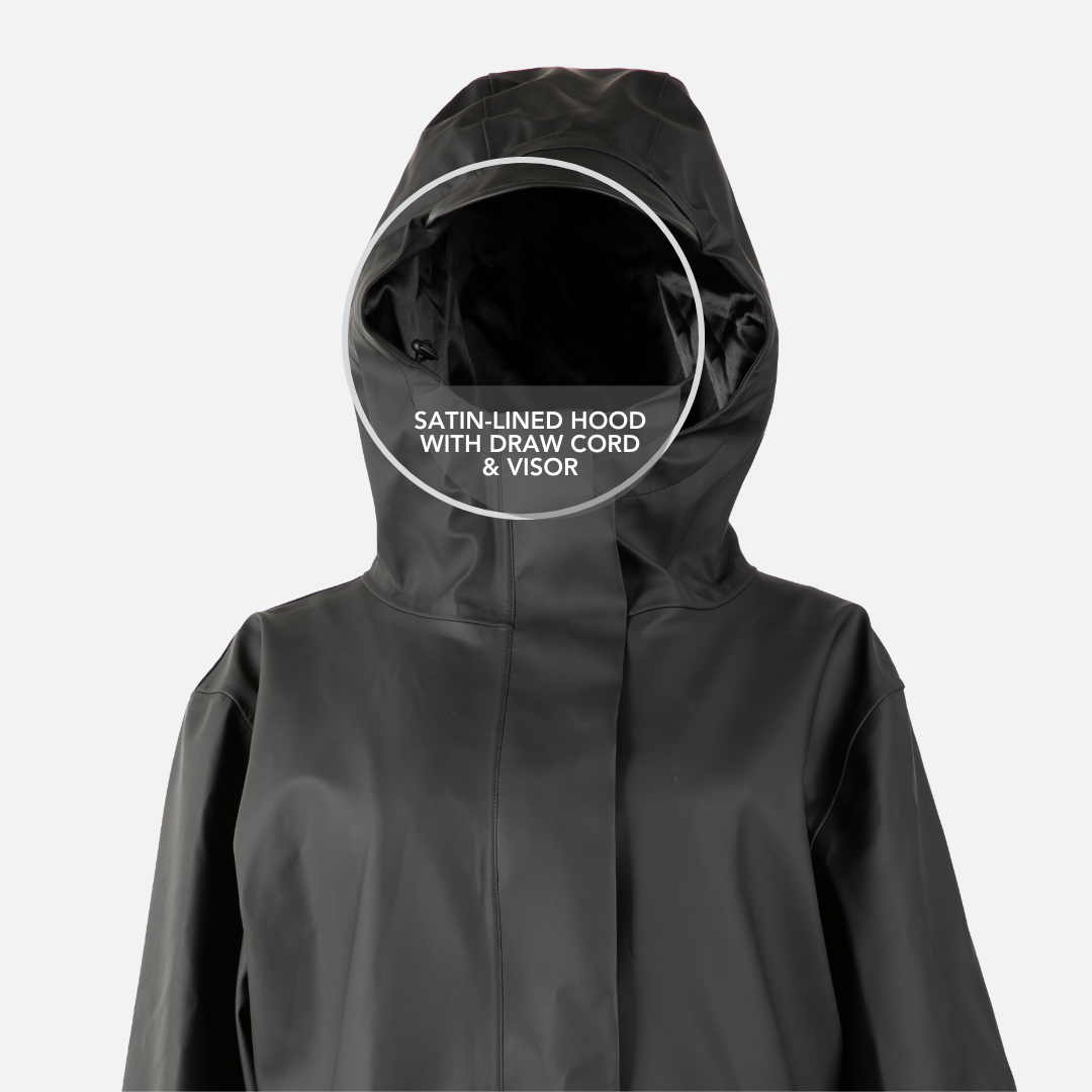 Rain Jacket, Waterproof, Satin-Lined Hood