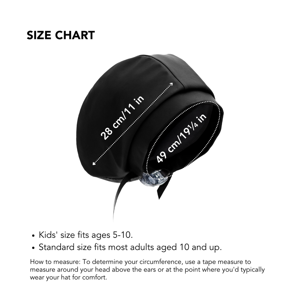 Hairbrella Satin-Lined Waterproof, Adjustable Kid's Swim Cap