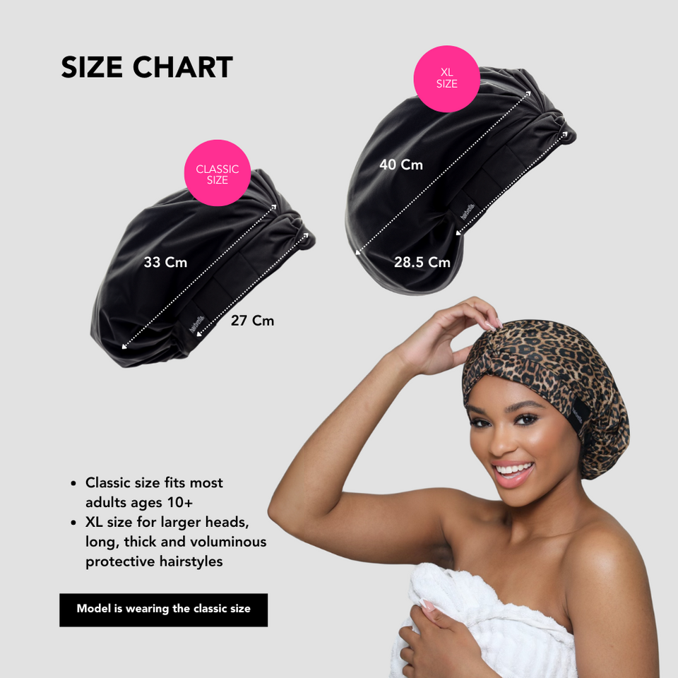 Hairbrella Satin-Lined Waterproof, Adjustable Shower Cap