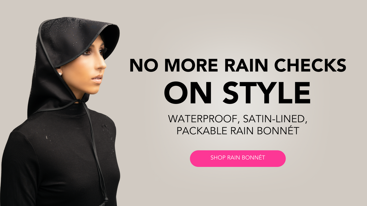 Women's Rain Hats | Waterproof Satin-Lined Cap | Rain hat | Hairbrella
