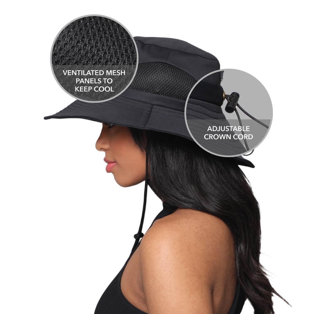 https://www.hairbrella.com/products/Satin-Lined, Waterproof Sun Hat