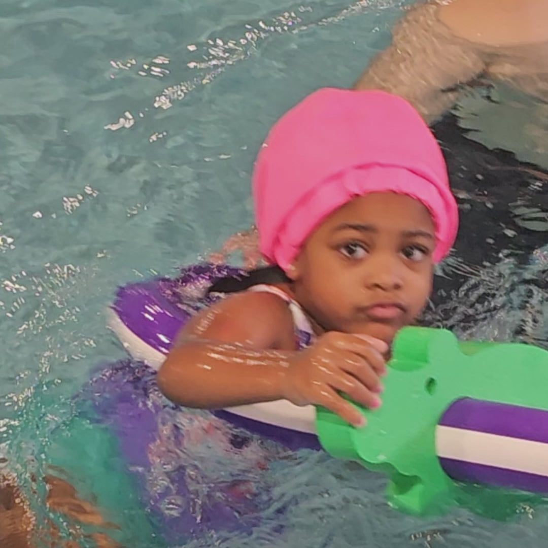 Hairbrella Satin-Lined Waterproof, Adjustable Kid's Swim Cap